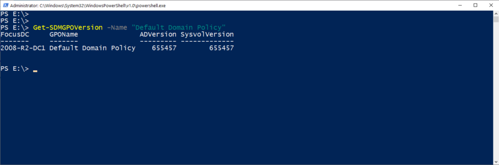 GPO Version Powershell Cmdlets - SDM Software