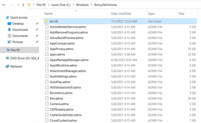 The role of ADMX Files in Group Policy | SDM Software